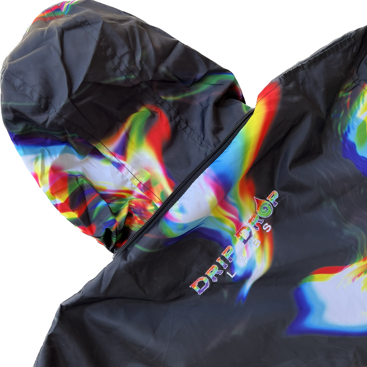 Chromatic Drip - Zip Up Hood Windbreaker – Drip Drop Labs
